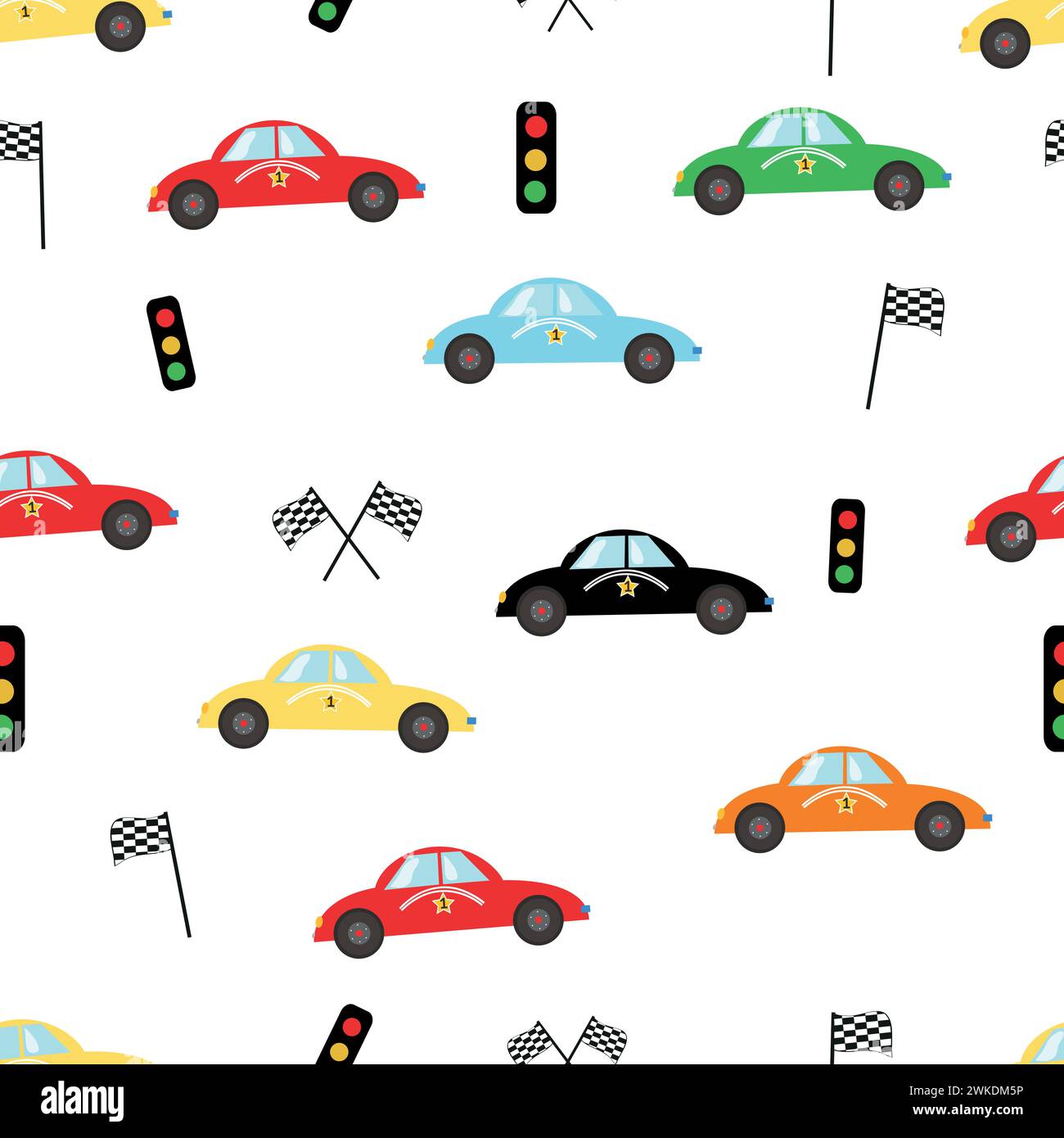 Colorful race car pattern Stock Vector Image & Art - Alamy