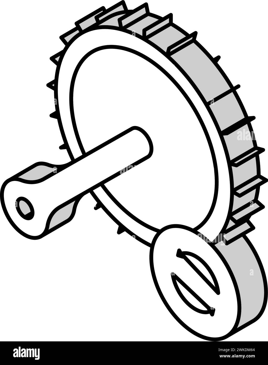 Bicycle Connecting Rods Replacement Isometric Icon Vector Illustration
