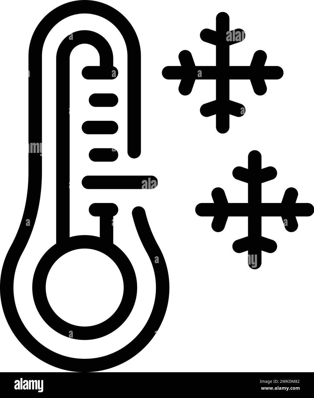 Cold winter temperature icon outline vector. Sport vacation. Snow tube ...