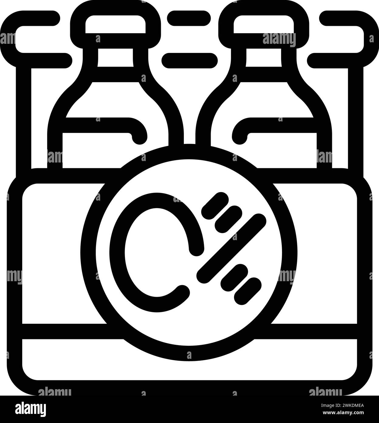 Free alcohol beer flasks icon outline vector. Brew glass vessels ...