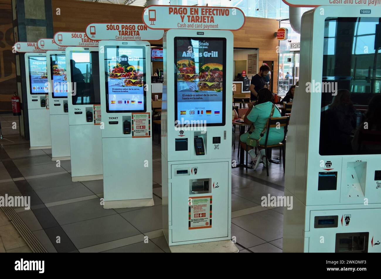 Burger King Fastfood - Restaurant in Spanien am Airport von ...