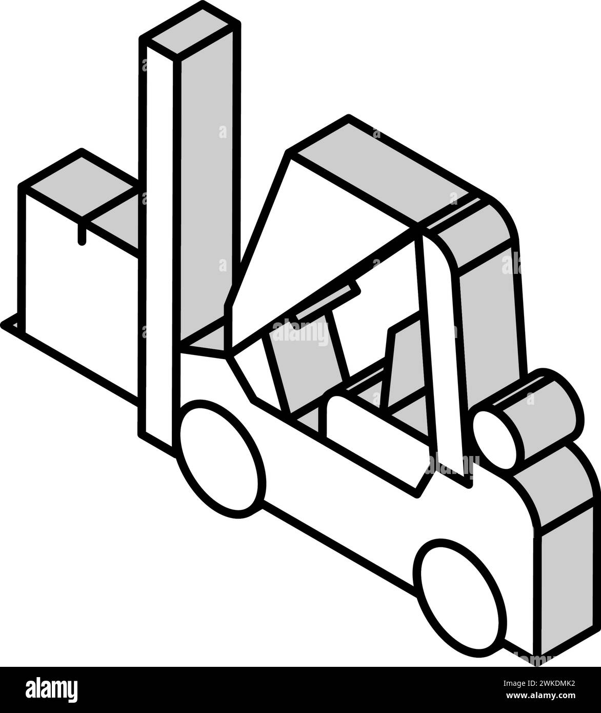 Loader Cart Color Icon Vector Flat Illustration Stock Vector Image