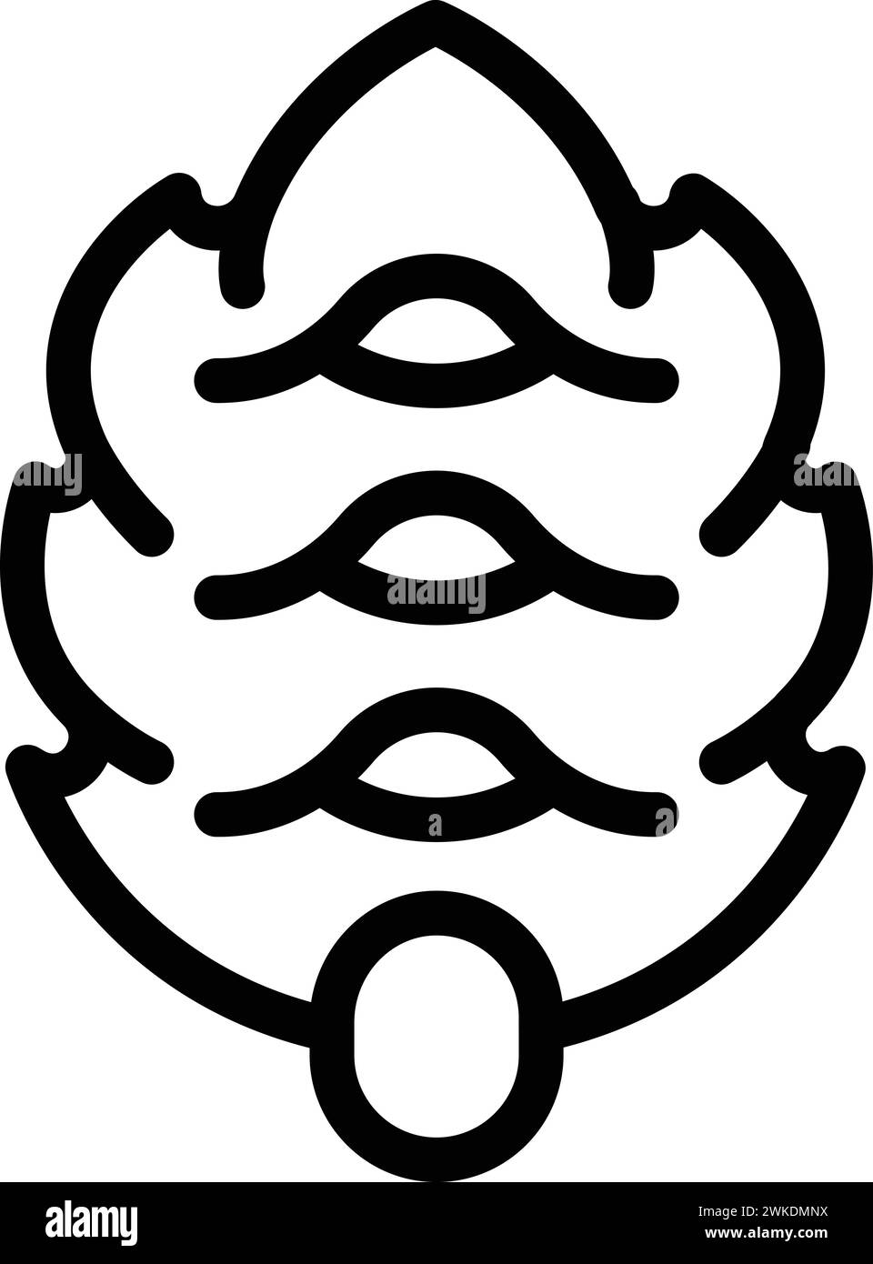 Hops beer ingredient icon outline vector. Beer production. Non ...