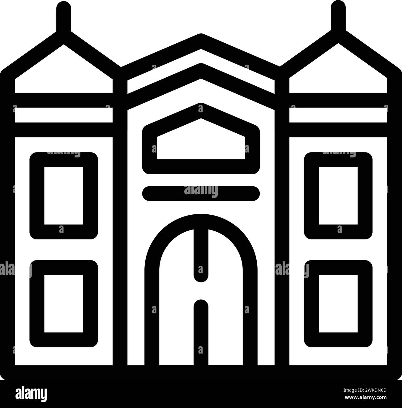 Amsterdam gabled building icon outline vector. Artistic heritage ...