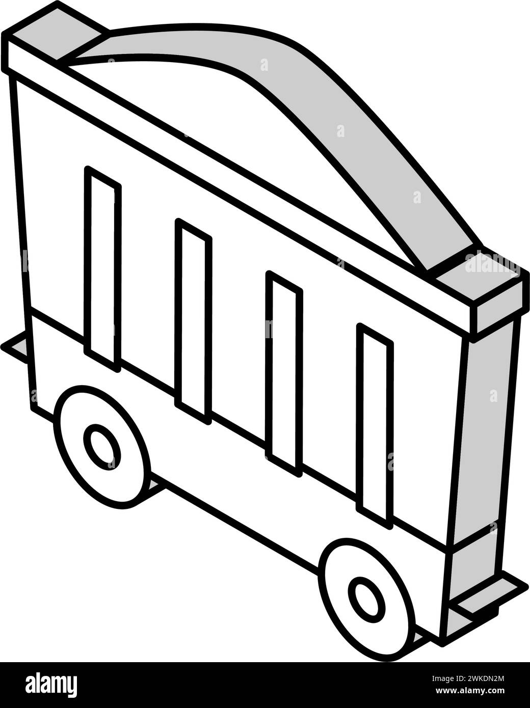 Coal Wagon Color Icon Vector Flat Illustration Stock Vector Image And Art