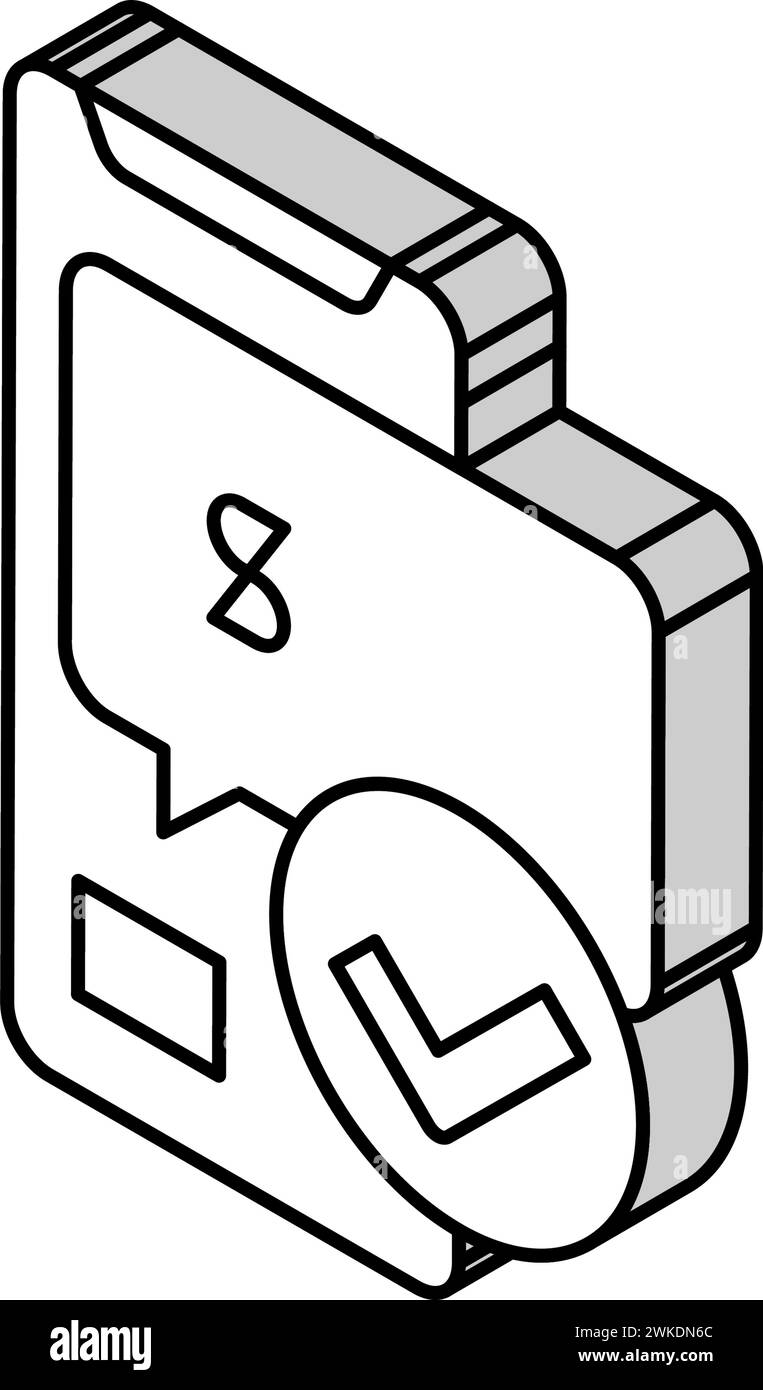 message approved payment isometric icon vector illustration Stock ...