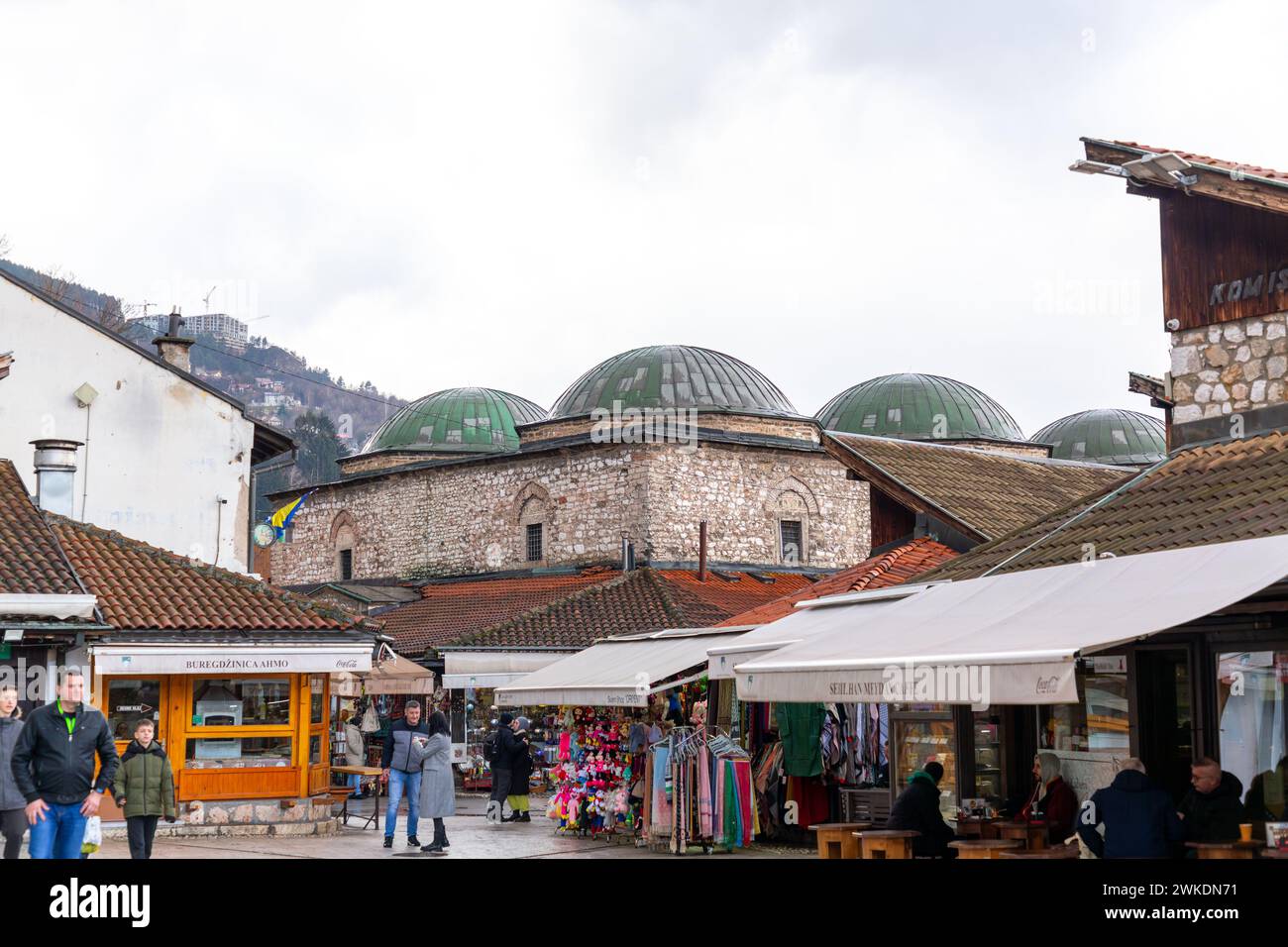 Sarajevo - BiH - 11 FEB 2024: Bascarsija is Sarajevo's old bazaar and ...