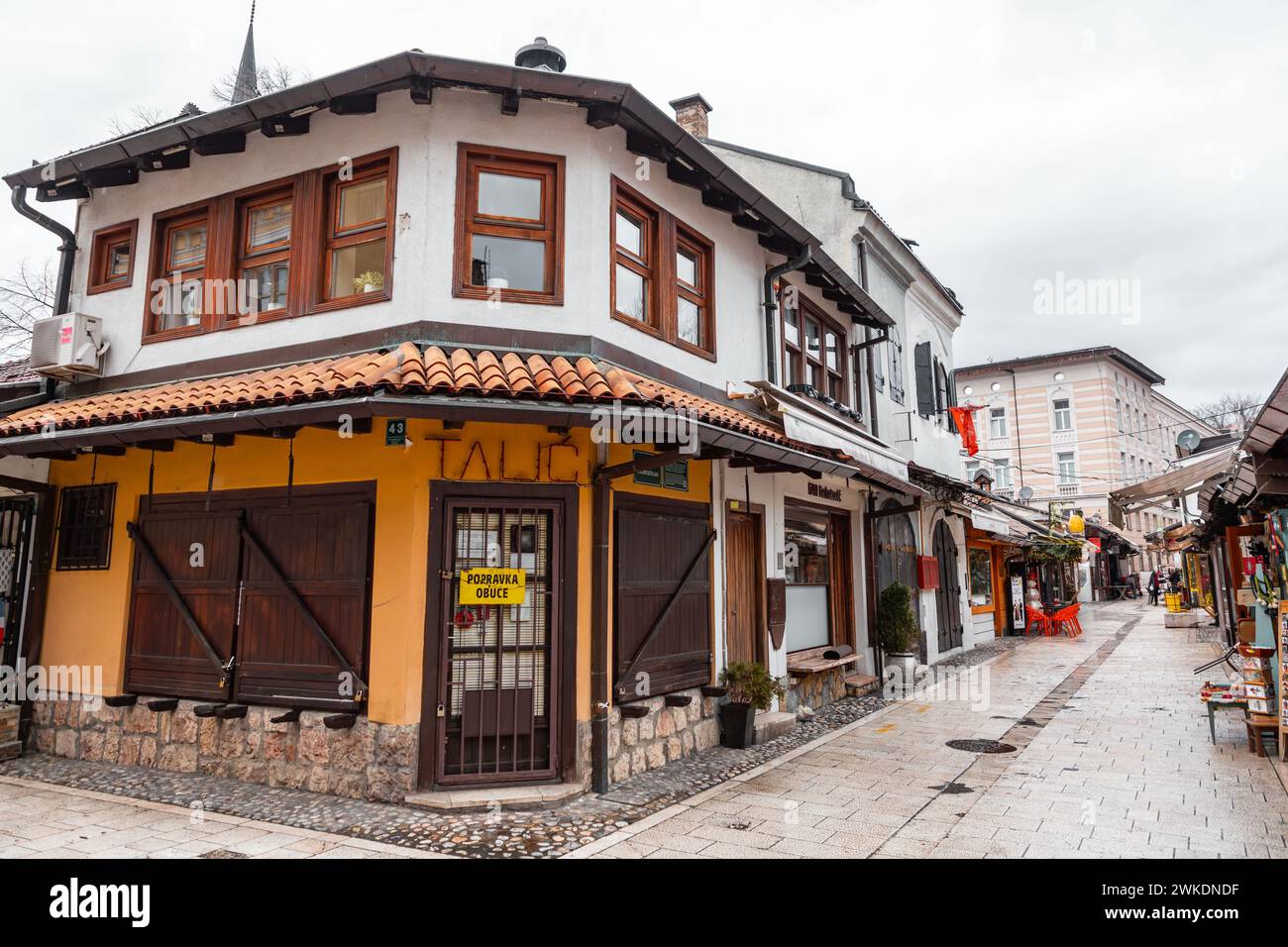 Sarajevo - BiH - 11 FEB 2024: Bascarsija is Sarajevo's old bazaar and ...