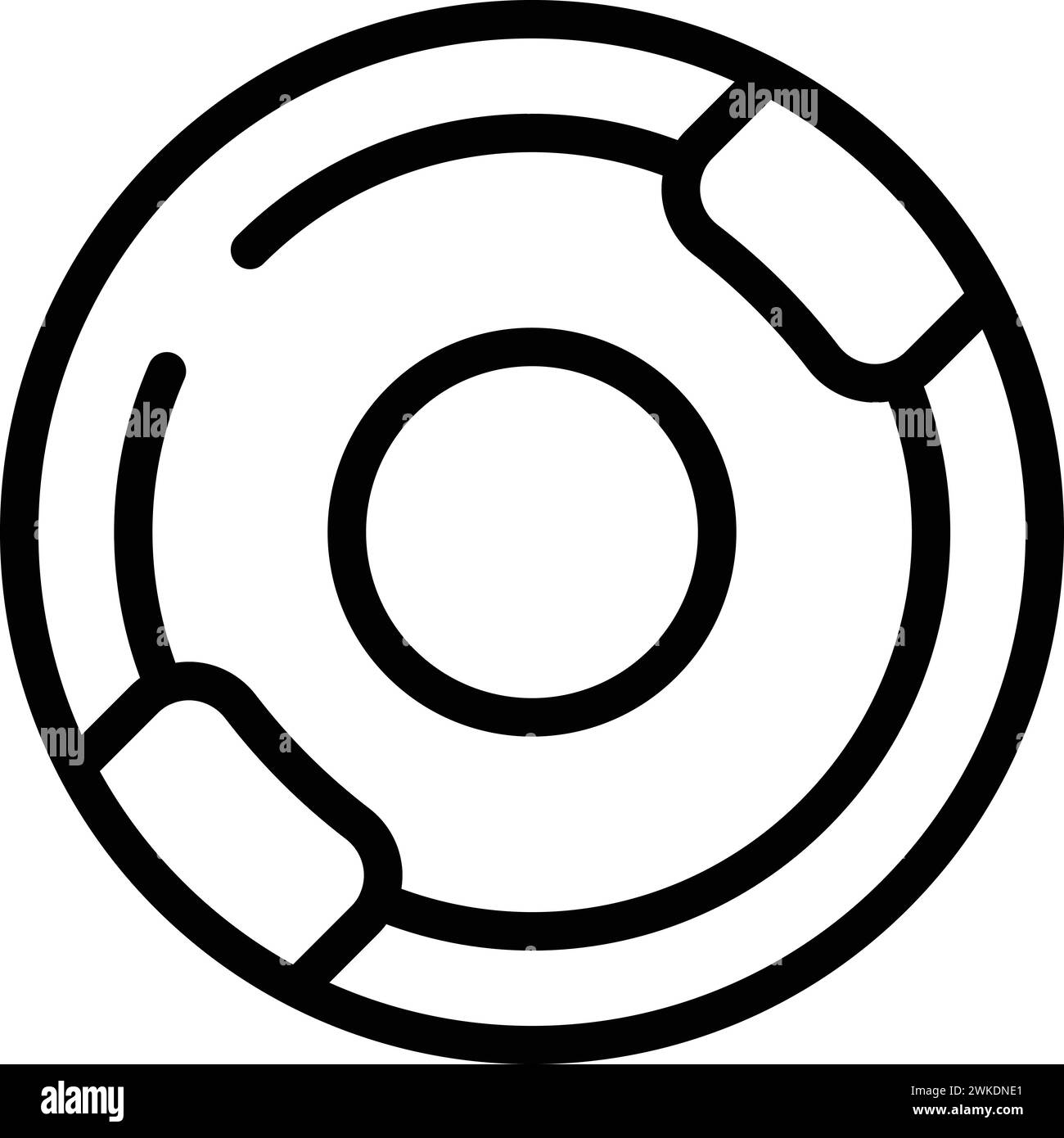Top view snow tube icon outline vector. Vacation activity. Speed ...