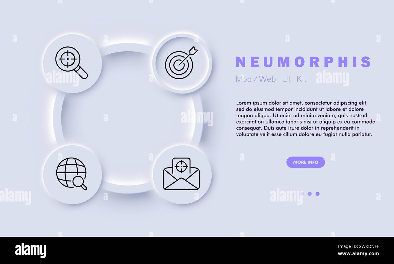 Advertising line icon. Targeted advertising, demographics, audience ...