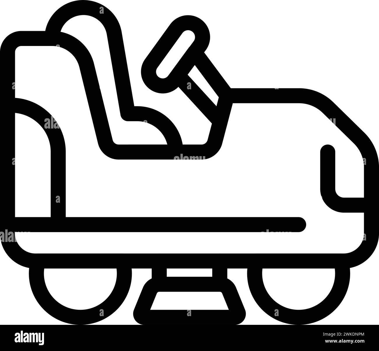 Ice cleaning machine icon outline vector. Icy rink resurface vehicle ...