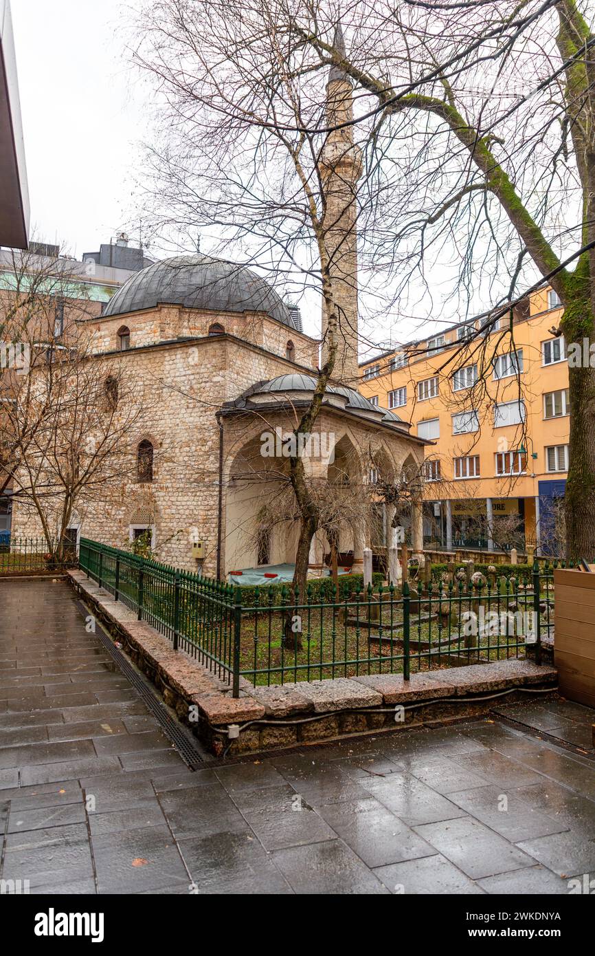 Sarajevo - Bosnia and Herzegovina - 11 FEB 2024: Ferhadija Mosque, also ...