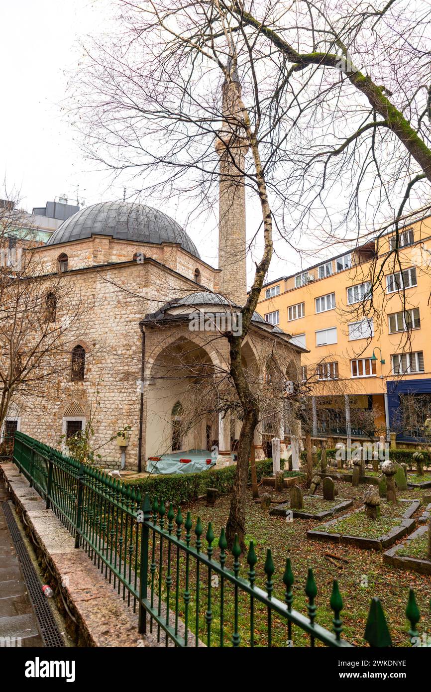 Sarajevo - Bosnia and Herzegovina - 11 FEB 2024: Ferhadija Mosque, also ...