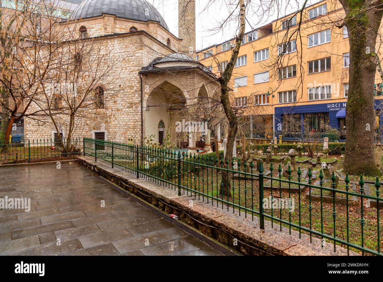 Sarajevo - Bosnia and Herzegovina - 11 FEB 2024: Ferhadija Mosque, also ...