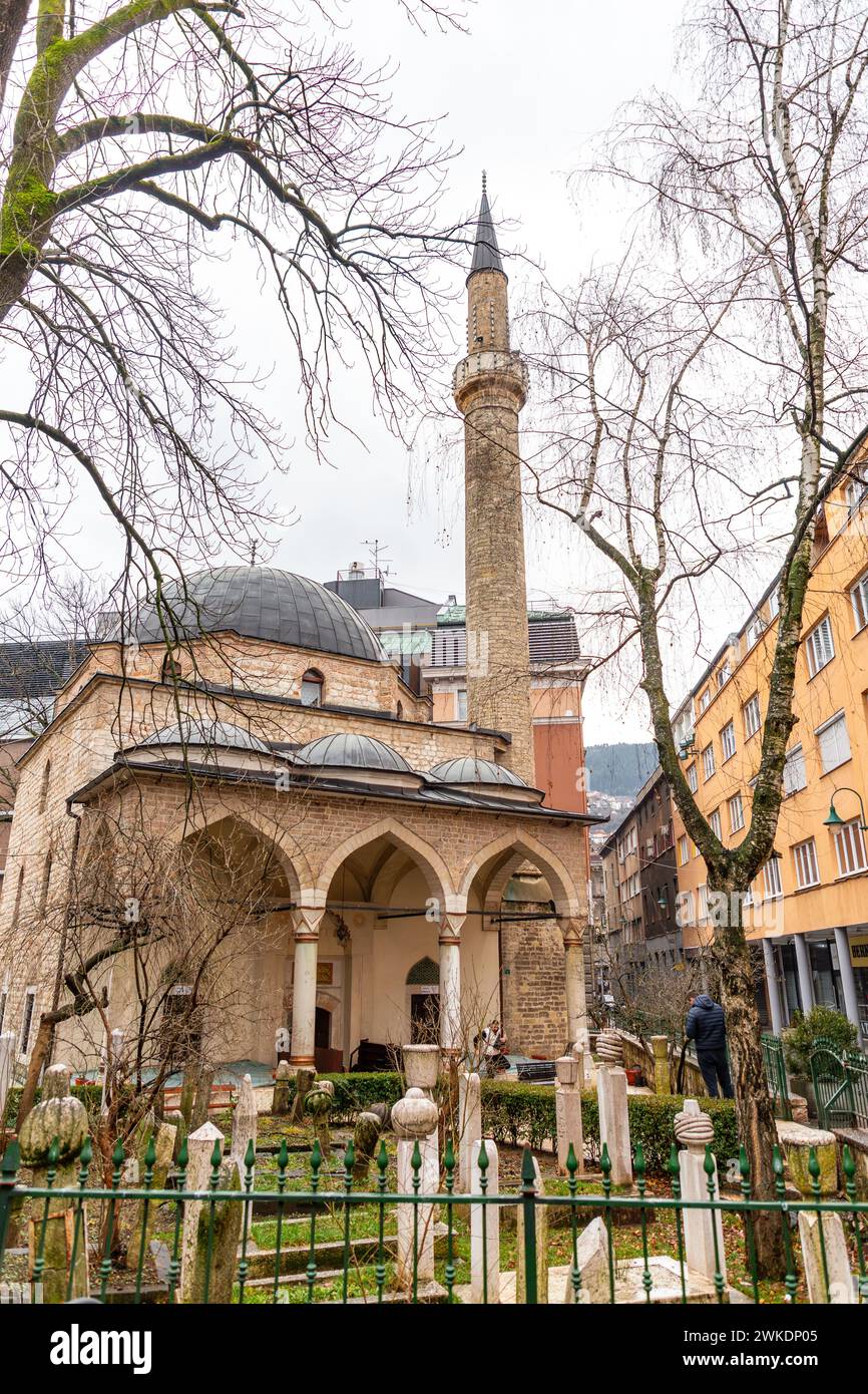 Sarajevo - Bosnia and Herzegovina - 11 FEB 2024: Ferhadija Mosque, also ...