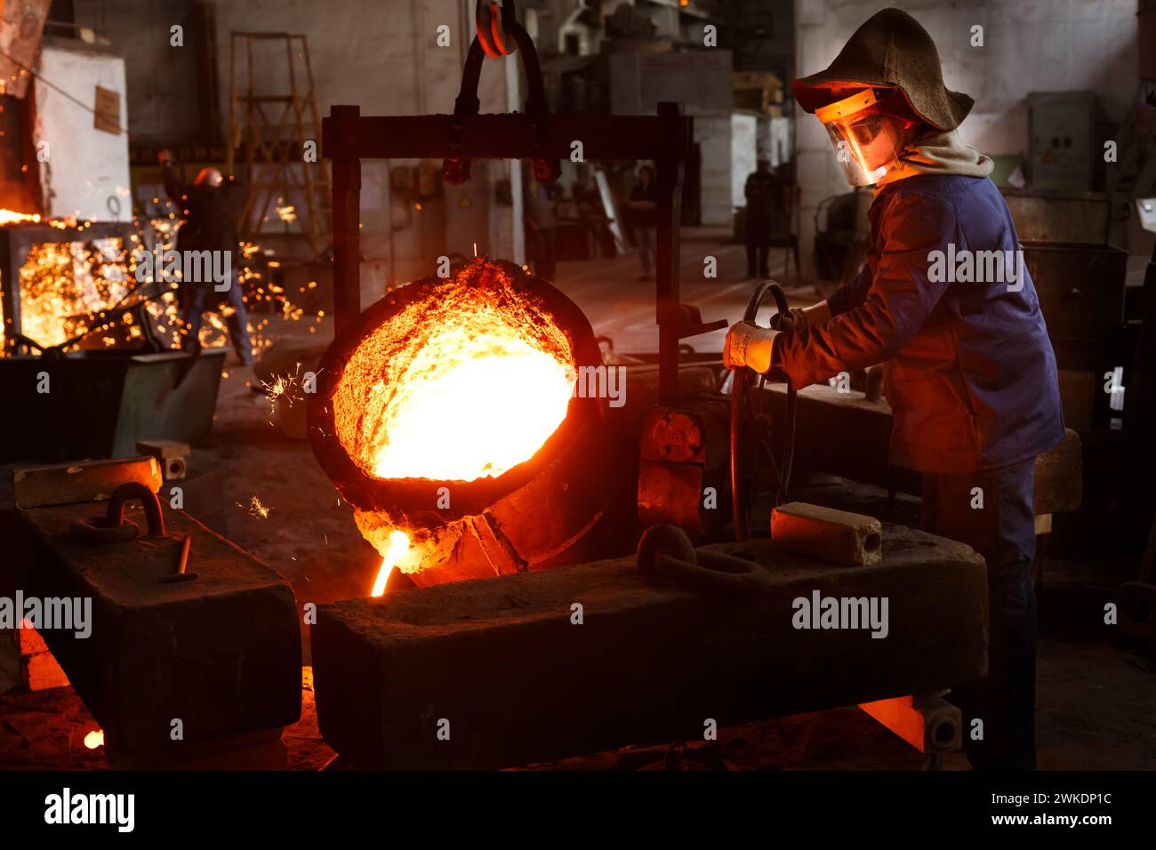 Operator in smelting furnace hi-res stock photography and images - Alamy