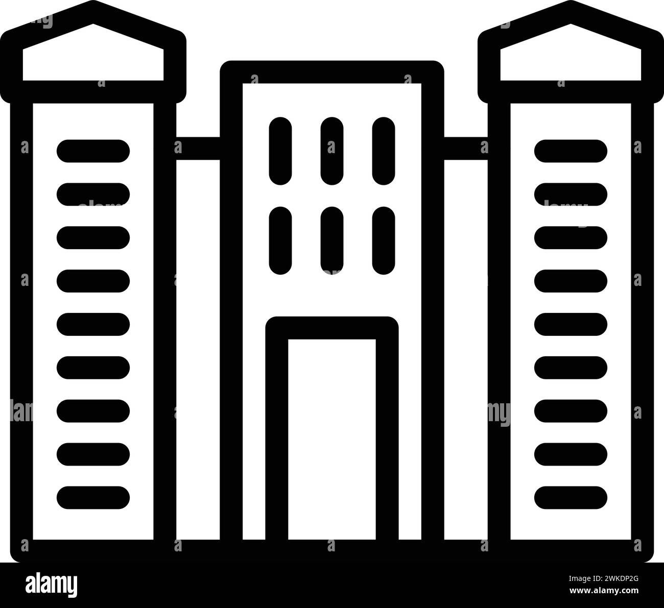 Oslo capital icon outline vector. Norwegian city. National landmark ...
