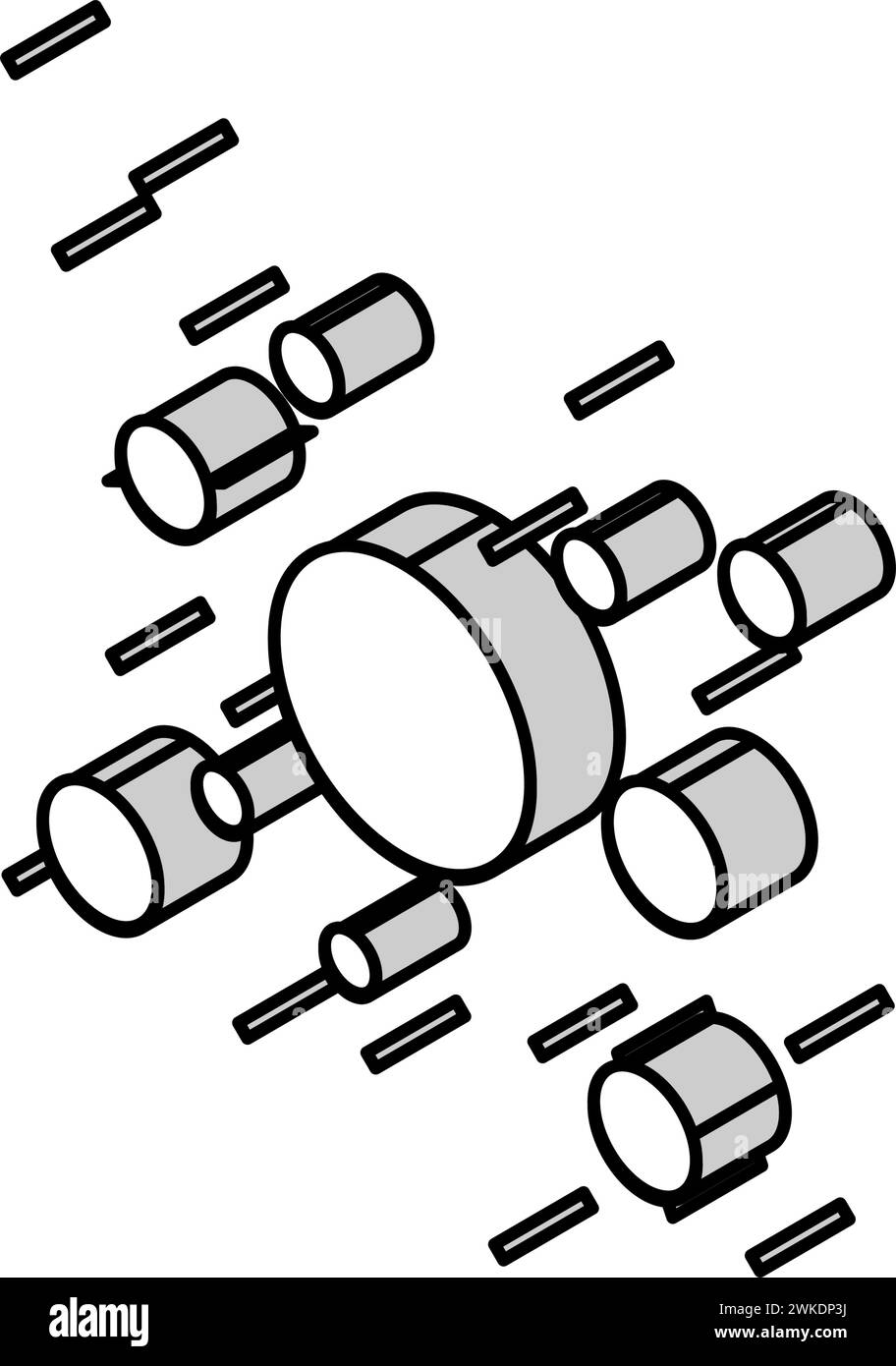 solar system planets isometric icon vector illustration Stock Vector ...