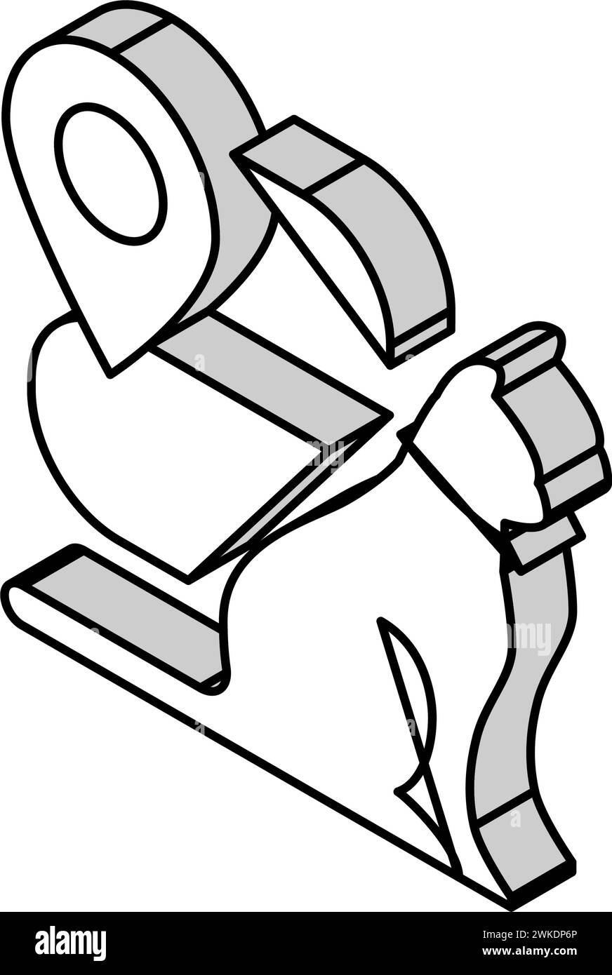 cat location information isometric icon vector illustration Stock ...