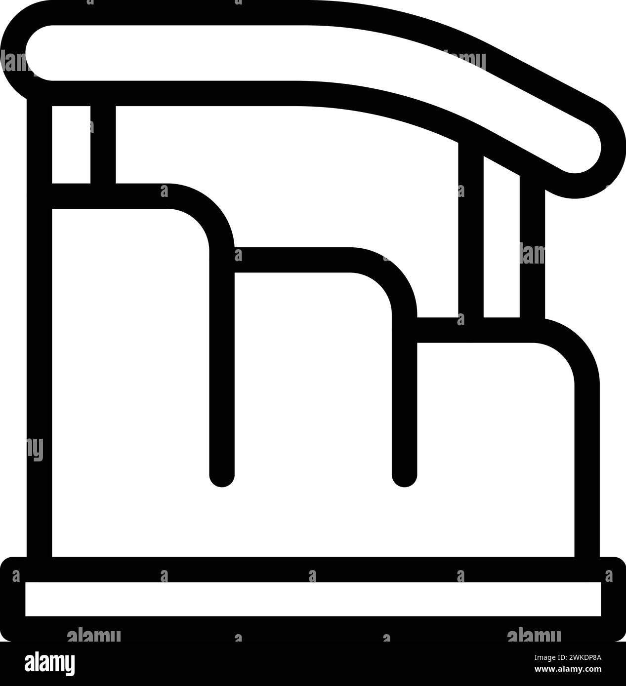 Ice rink tribune icon outline vector. Hockey icy stadium. Playing snowy ...