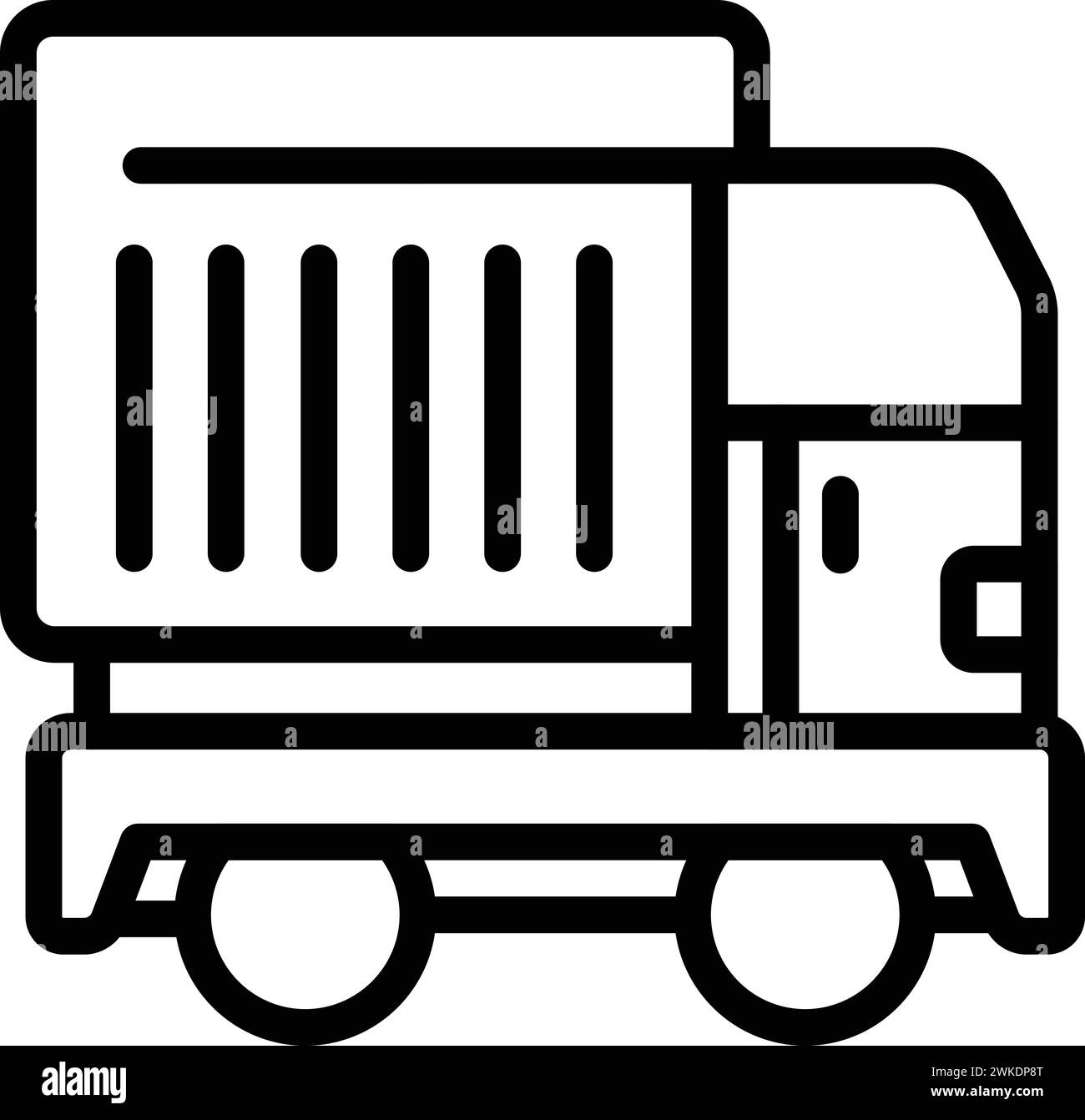Haulage car tipper icon outline vector. Auto vehicle. Load lorry ...