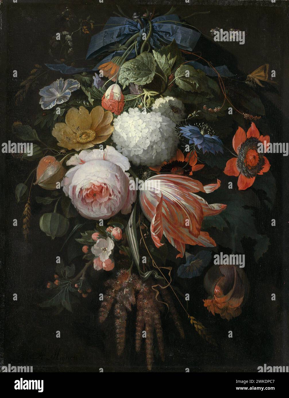 National Gallery of Art – Abraham Mignon - A Hanging Bouquet of Flowers ...