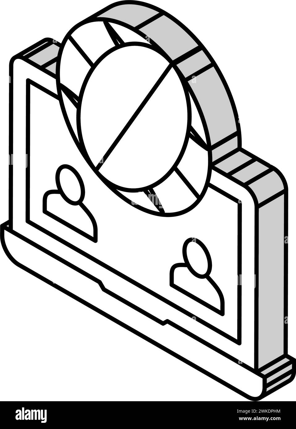 international video communication isometric icon vector illustration ...