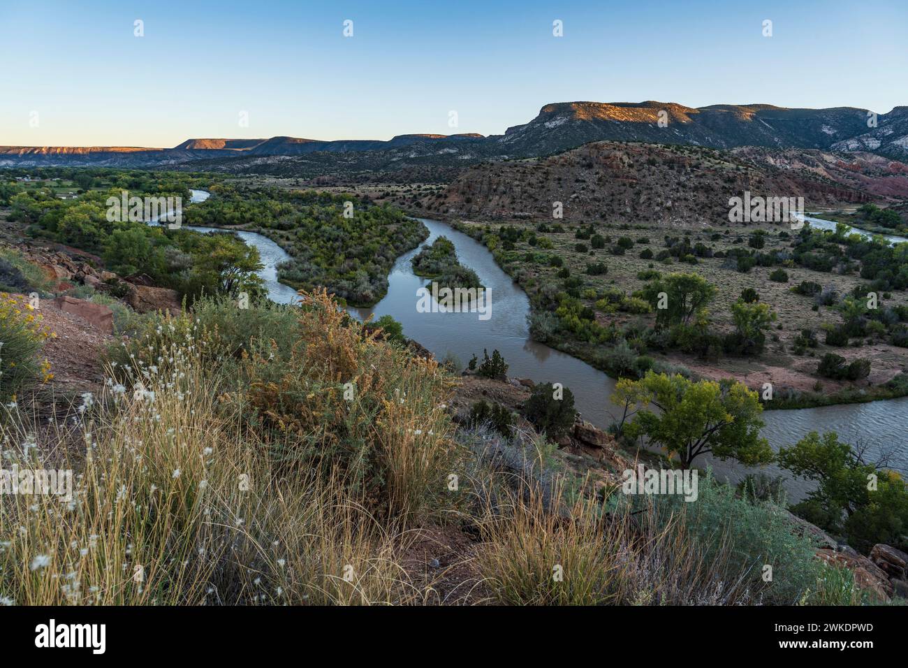 VIEW OVER THE CHAMA RIVER, FROM ABIQUIU, NM, USA Stock Photo - Alamy