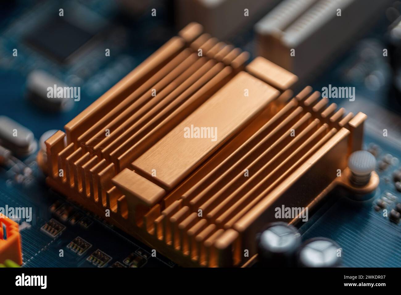 Computer motherboard with chip, processor and transistors. Hardware and AI Stock Photo - Alamy