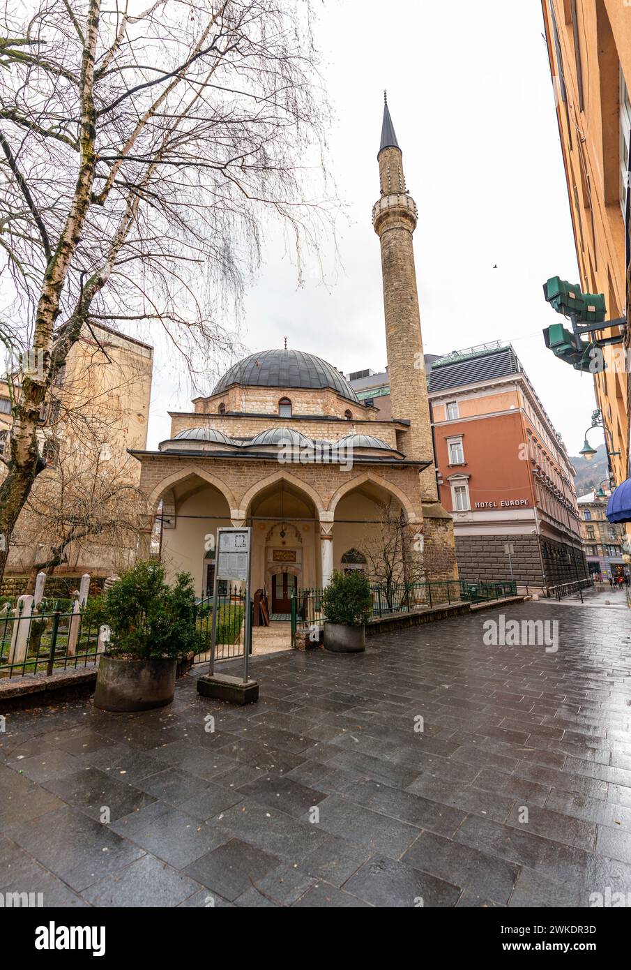 Sarajevo - Bosnia and Herzegovina - 11 FEB 2024: Ferhadija Mosque, also ...