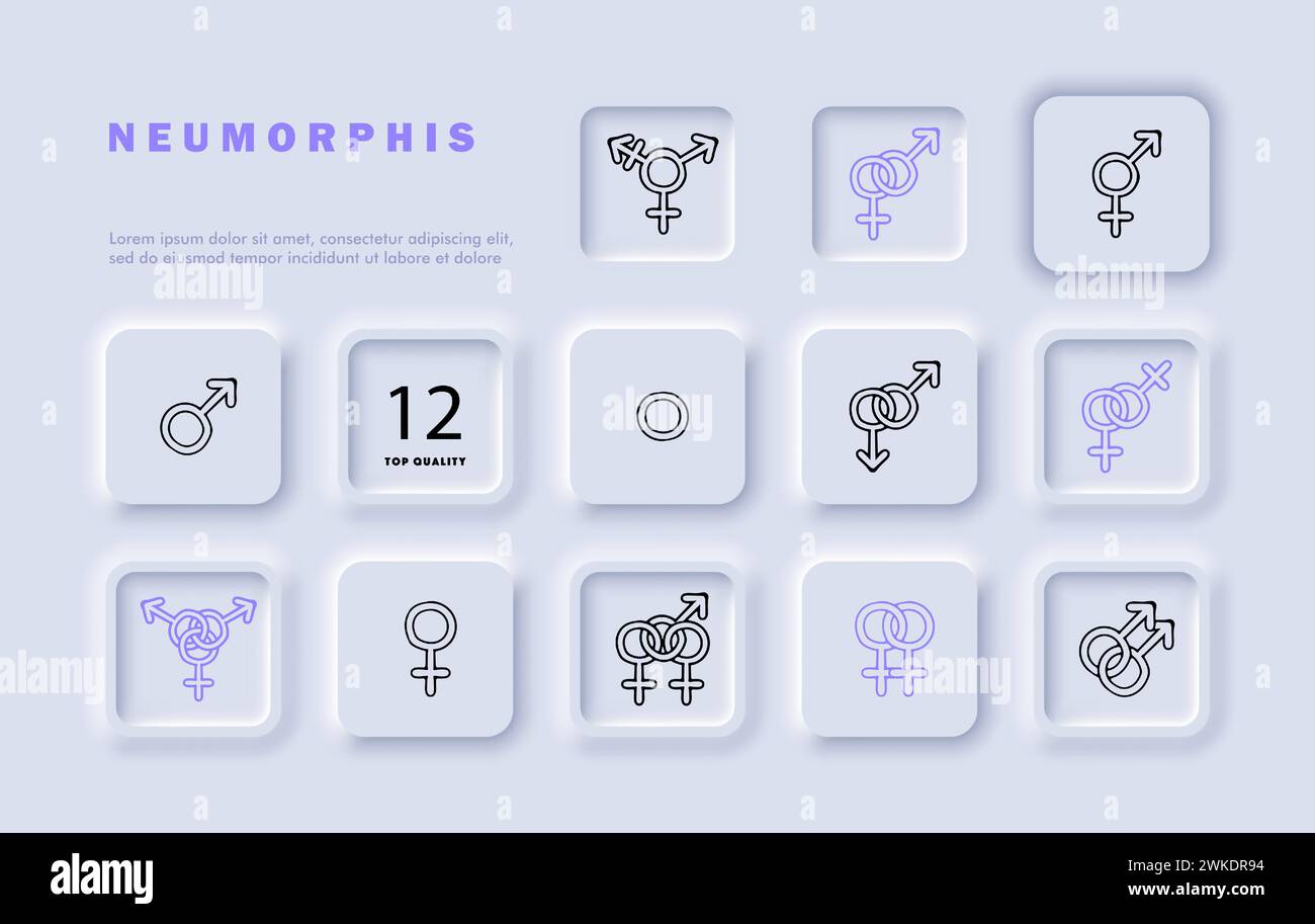 Gender line icon set. Gender identity, inclusivity, diversity, fluidity ... Gender line icon set. Gender identity, inclusivity, diversity, fluidity ...