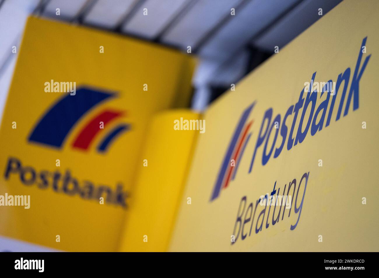 Stuttgart, Germany. 20th Feb, 2024. The Postbank logo can be seen on a ...