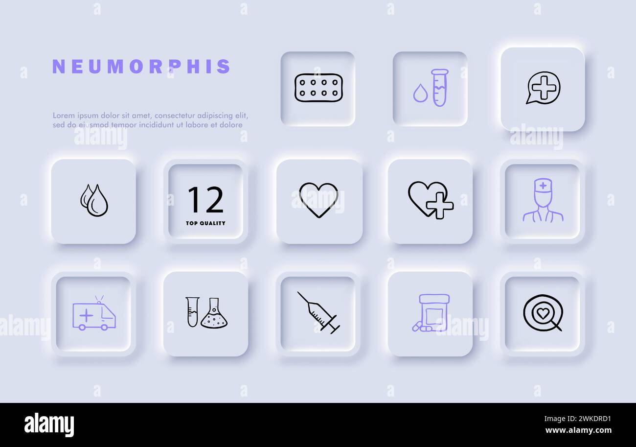 Prevention line icon set. Professional, effective, medical, therapy ...