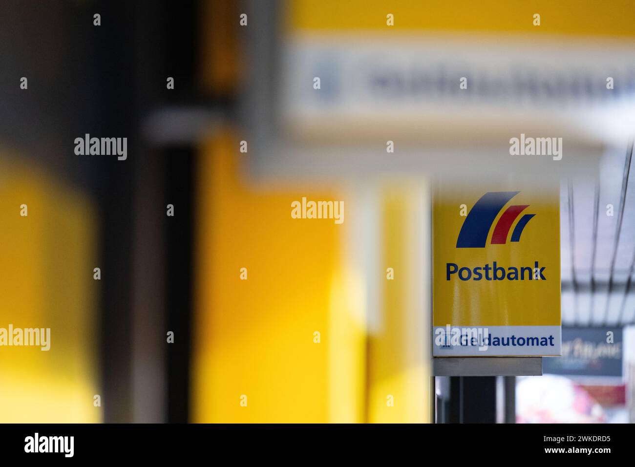 Stuttgart, Germany. 20th Feb, 2024. The Postbank logo can be seen on a ...
