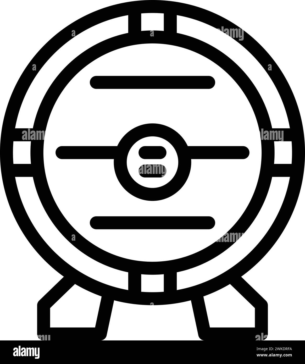 Beer barrel icon outline vector. Non alcoholic brewery. Brew draft ...