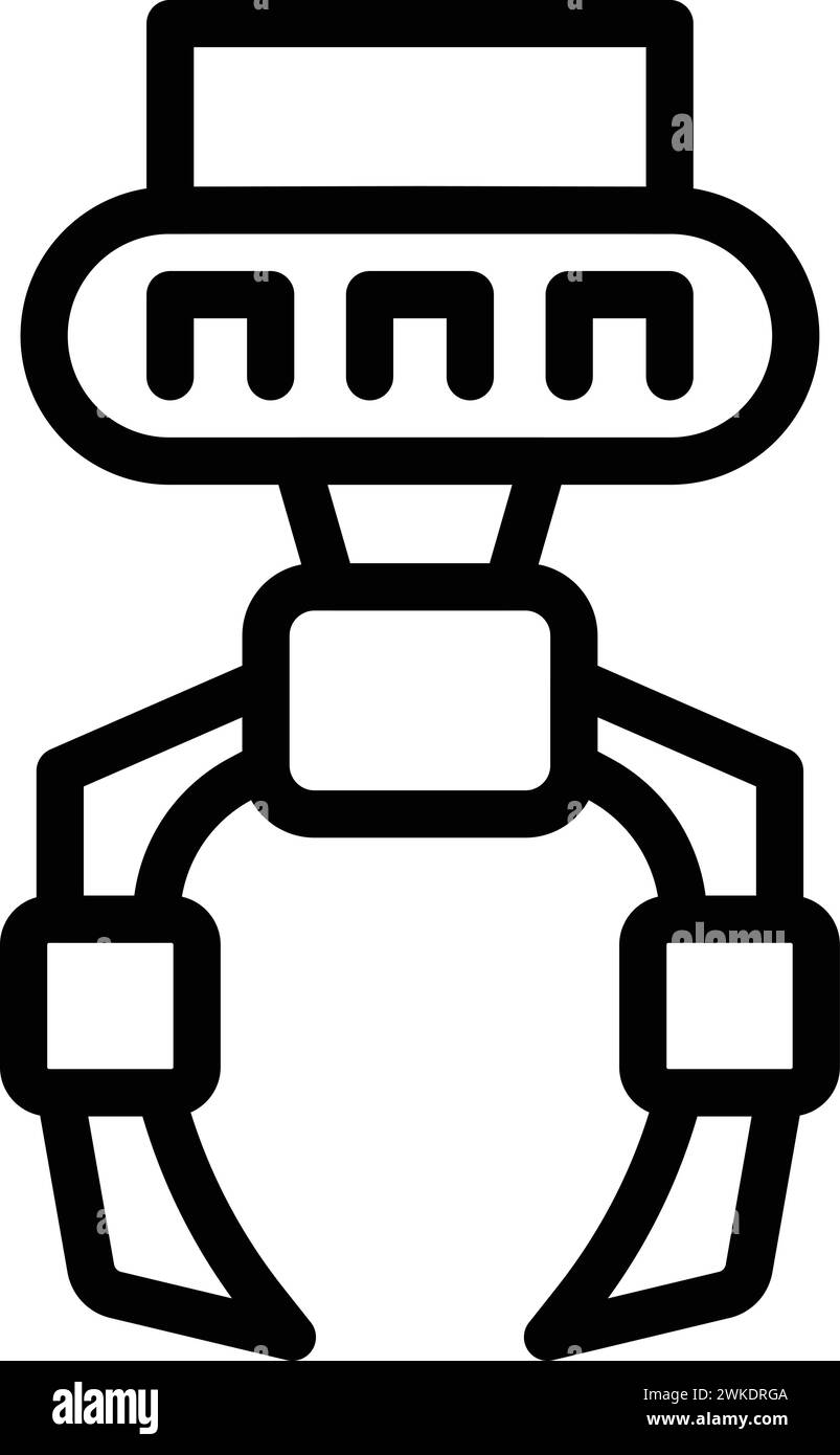 Robotic arm toy icon outline vector. Kiosk grabber. Arcade toy game ...