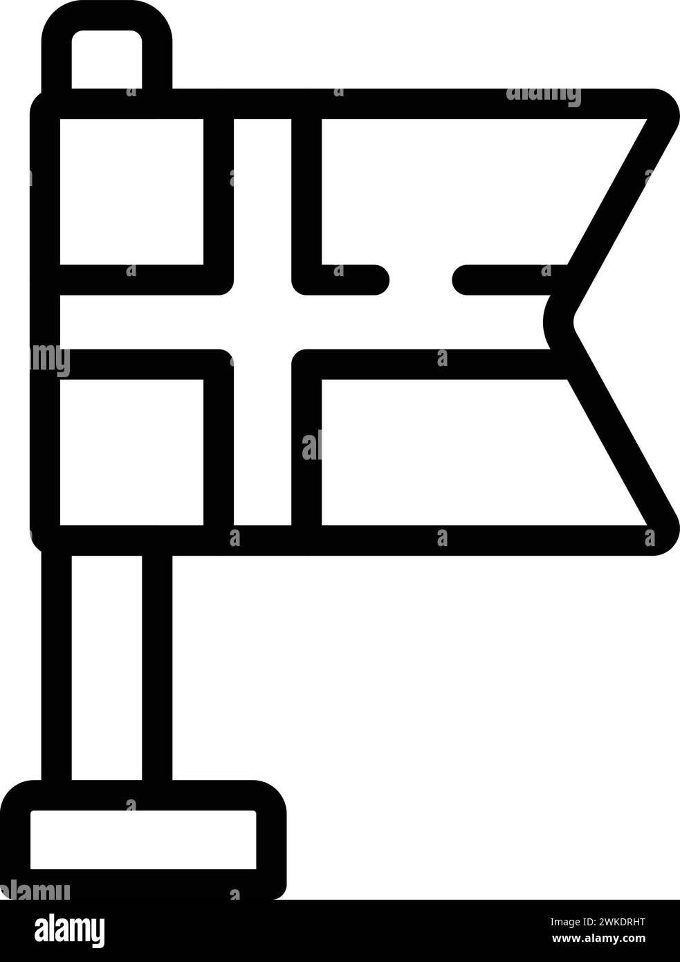 Norwegian flag icon outline vector. Nation patriotism emblem ...