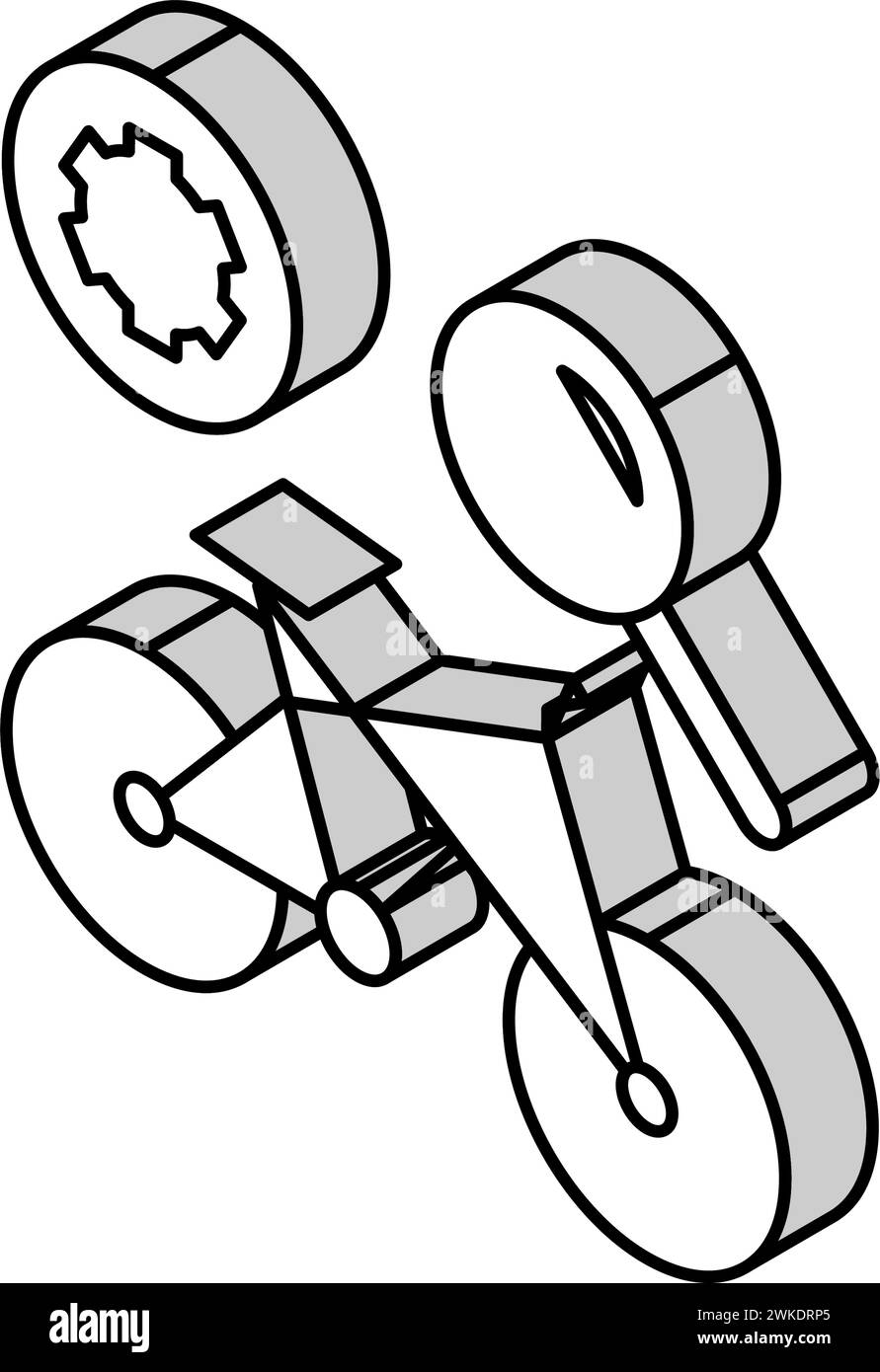 complex bike maintenance isometric icon vector illustration Stock ...