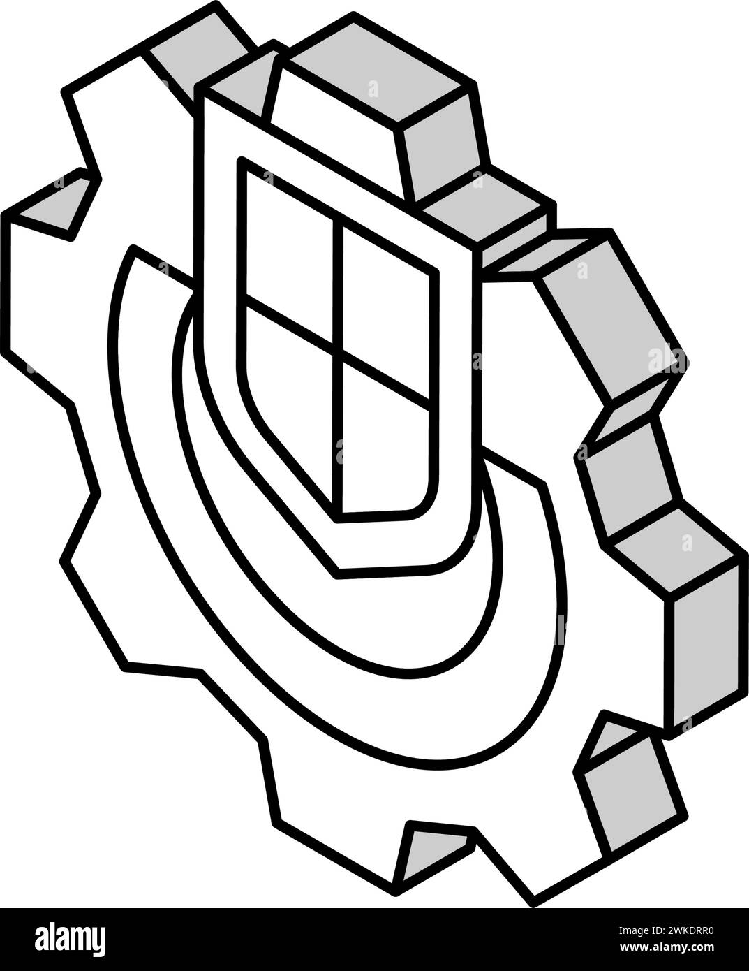 mechanism protection isometric icon vector illustration Stock Vector ...