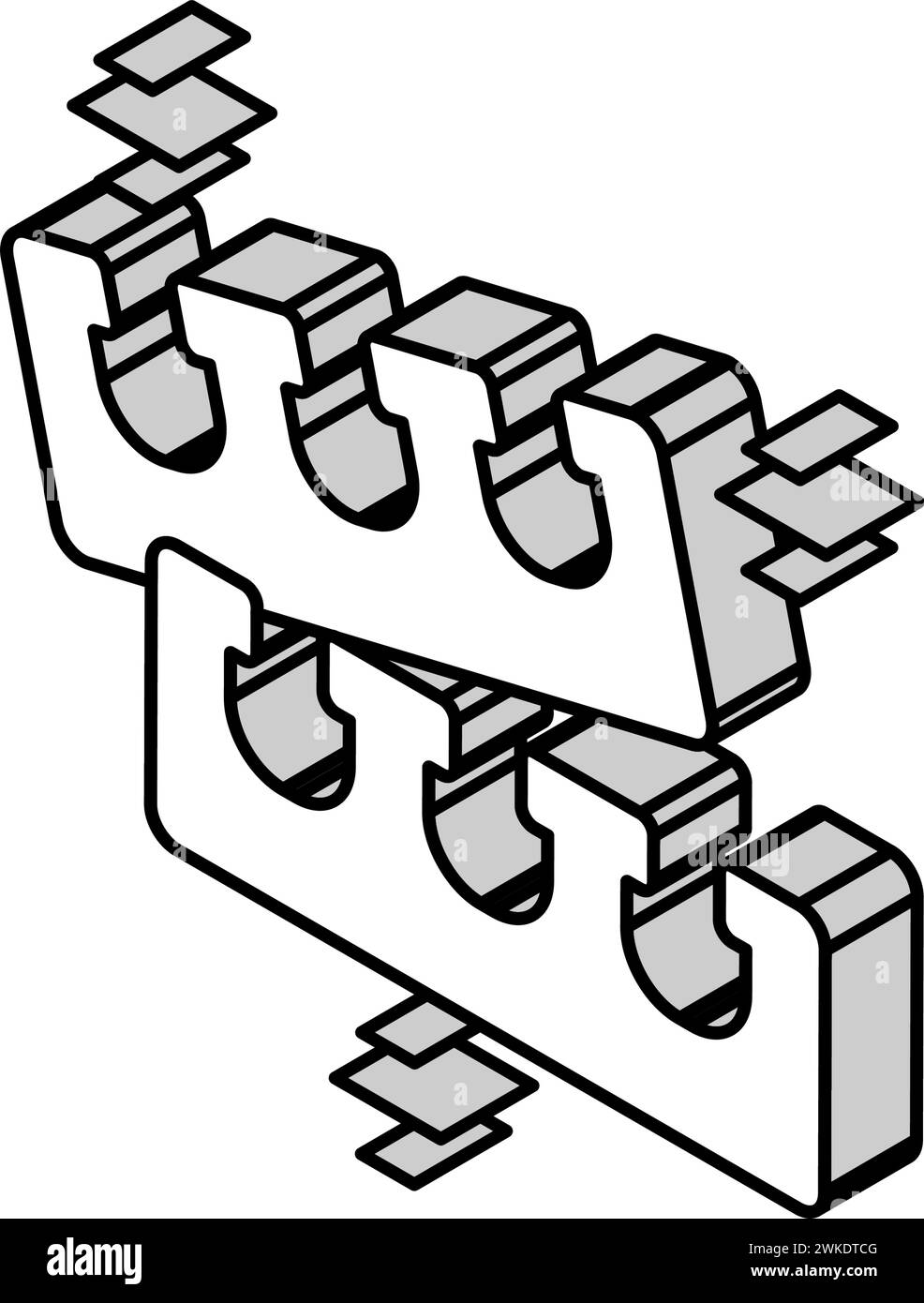 toe splitter for pedicure isometric icon vector illustration Stock ...