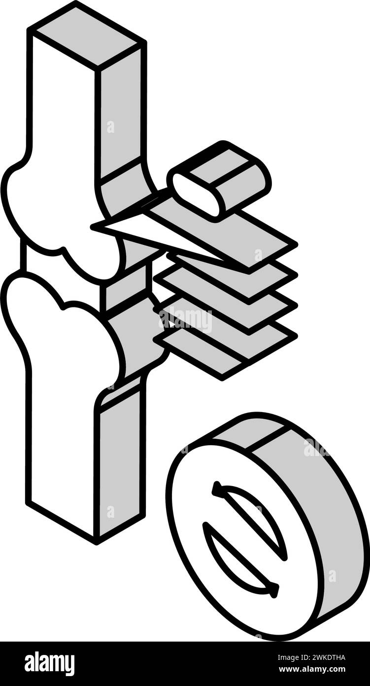 knee cartilage transplant isometric icon vector illustration Stock ...