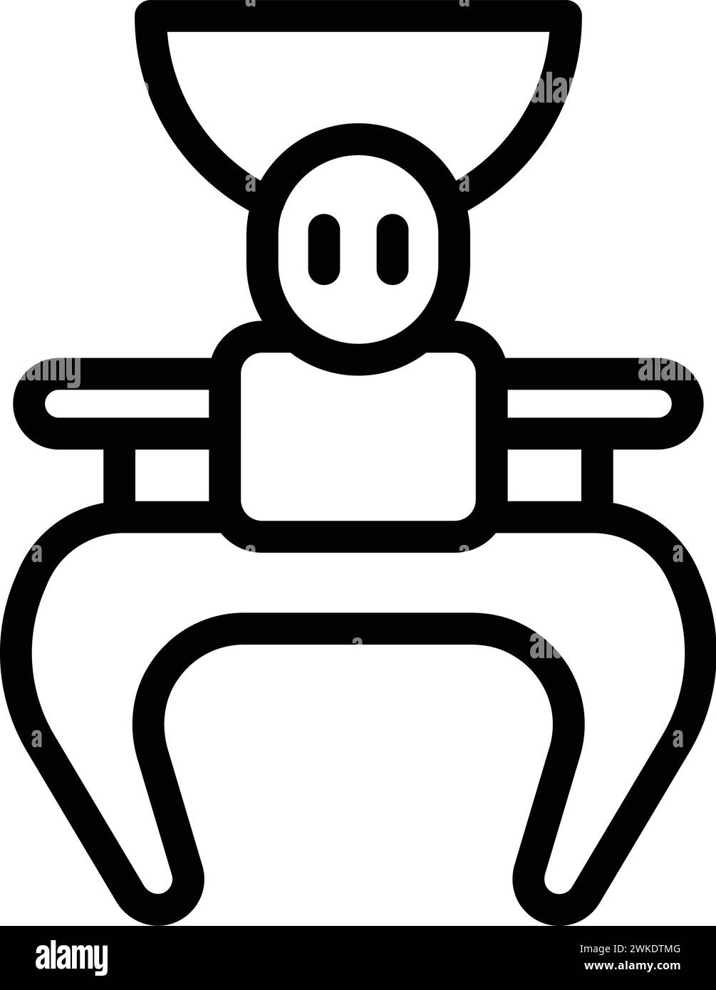 Game reacher grabber icon outline vector. Robot fun. Tool robotic Stock ...
