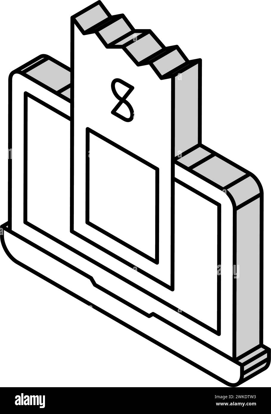 Isometric vector chart linear Black and White Stock Photos & Images - Alamy