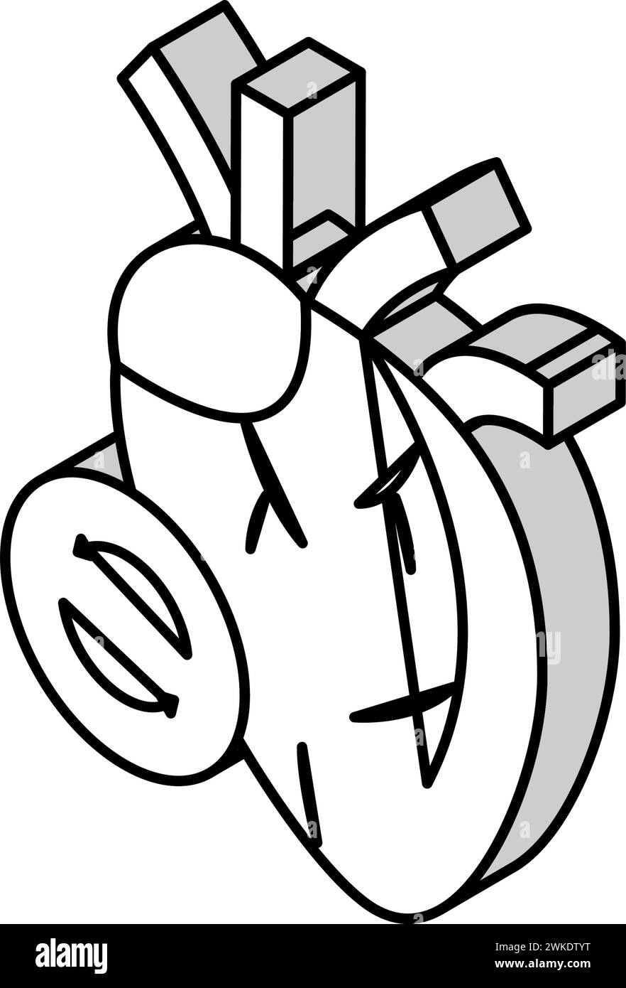 heart transplant isometric icon vector illustration Stock Vector Image ...