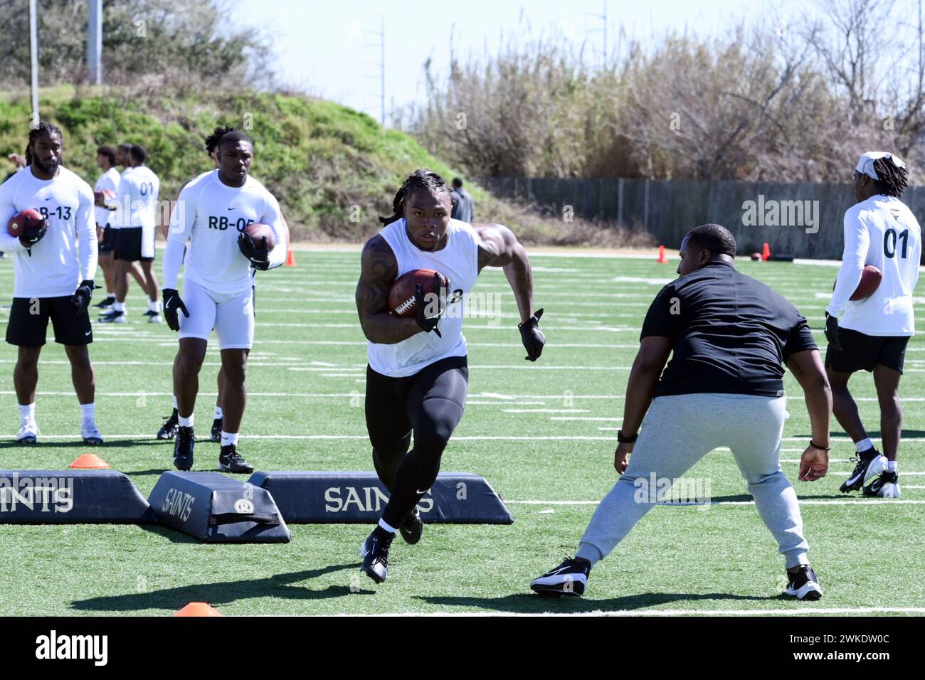 Jarveon Howard, running back with Alcorn, participates in the 2024 HBCU ...