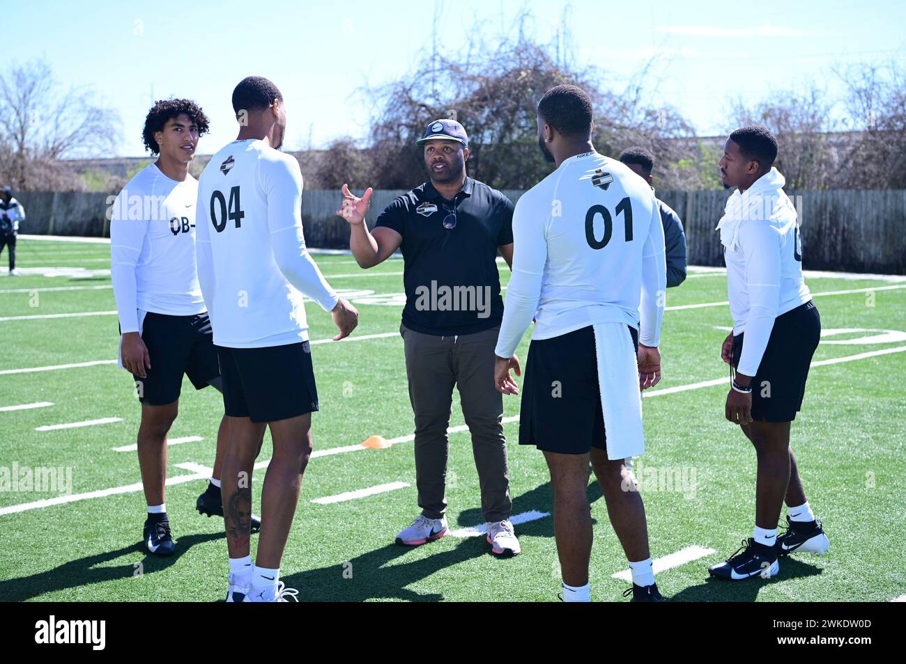 George Whitfield Jr., a quarterback trainer with the NFL, works with ...