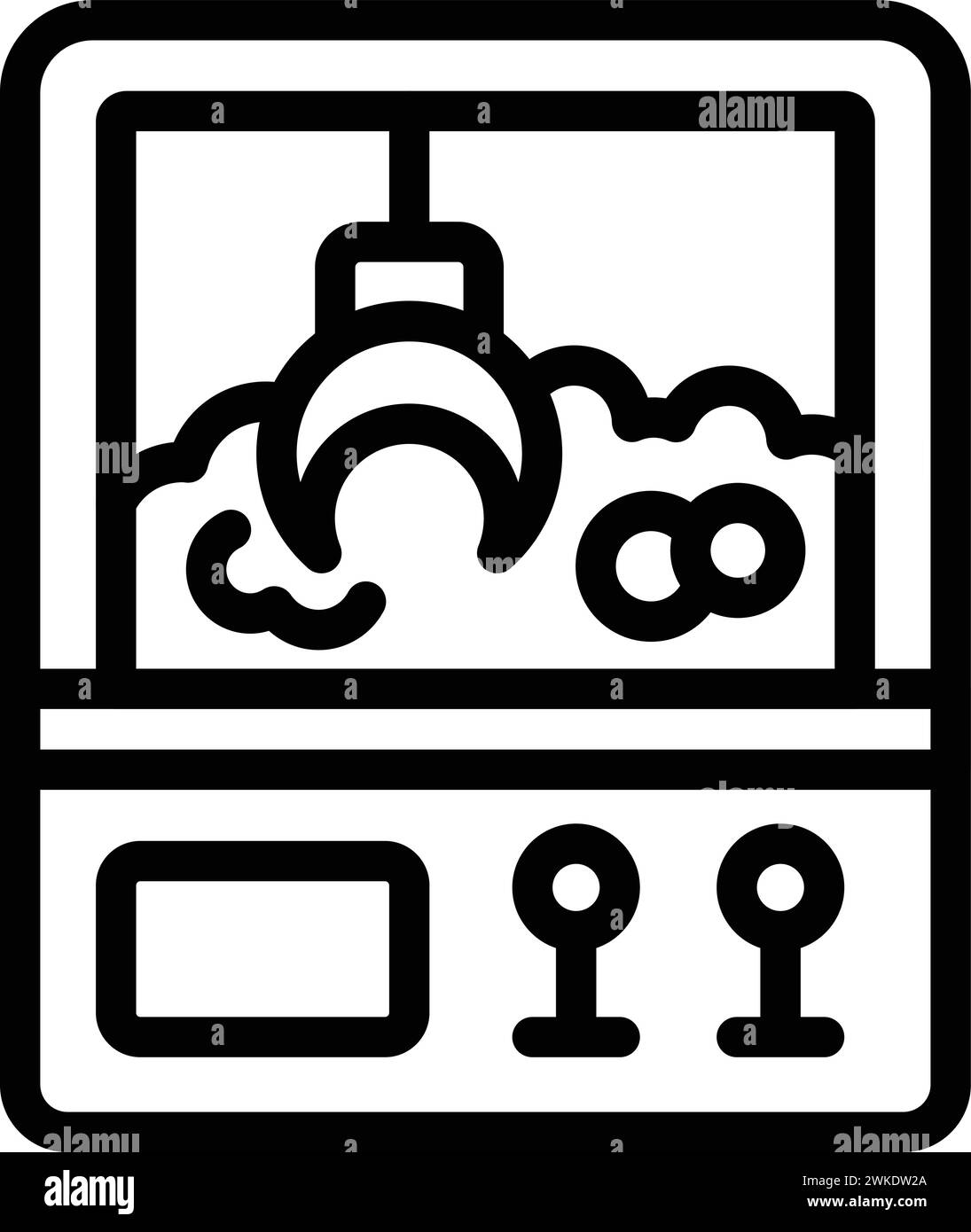 Toy grabber kiosk icon outline vector. Crane game. Machine robotic toy ...