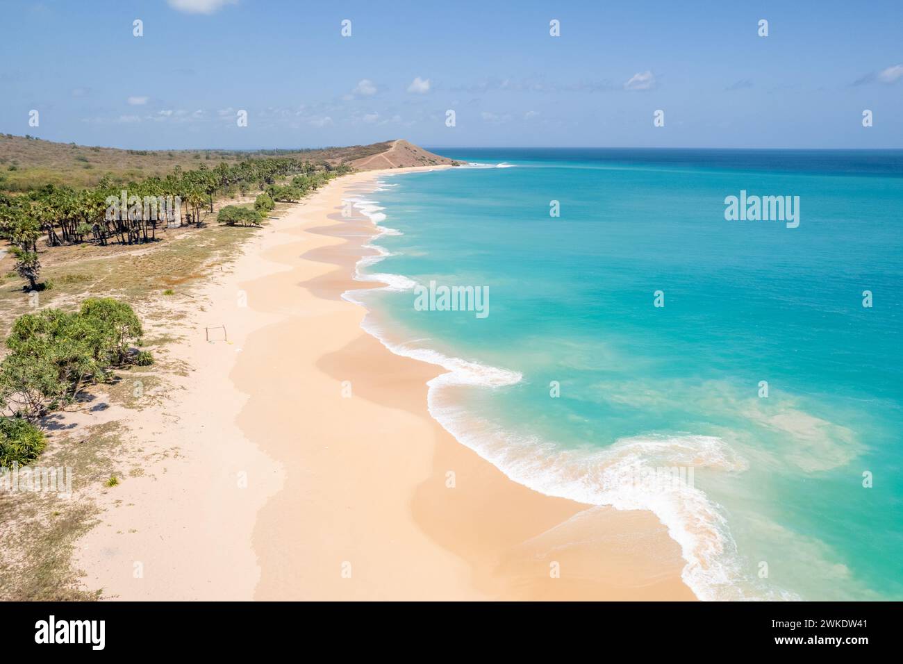 Aerial Drone View of Liman Beach Semau Island, East Nusa Tenggara ...