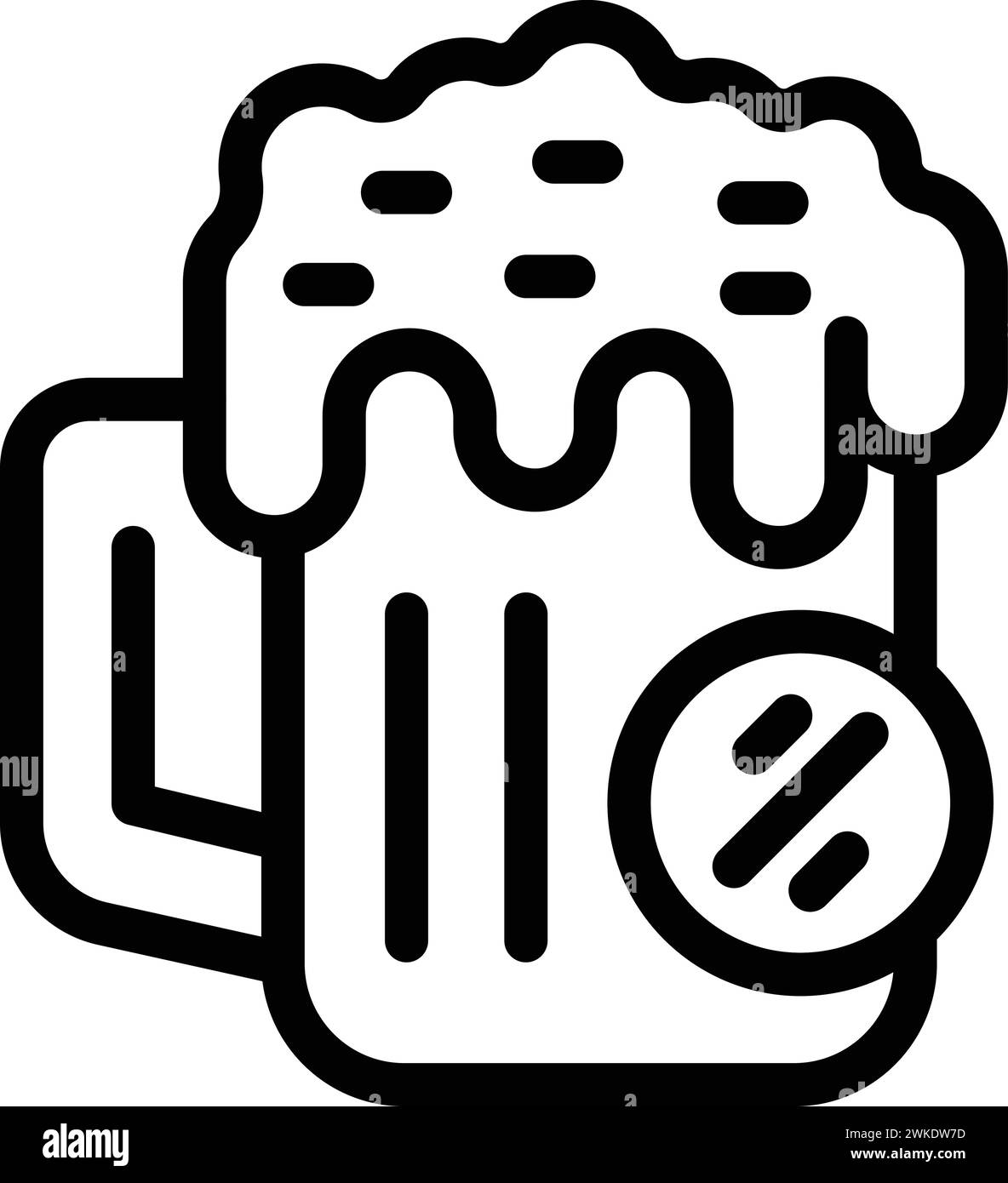 Alcohol free beer mug icon outline vector. Pub brewery drink. Tavern ...