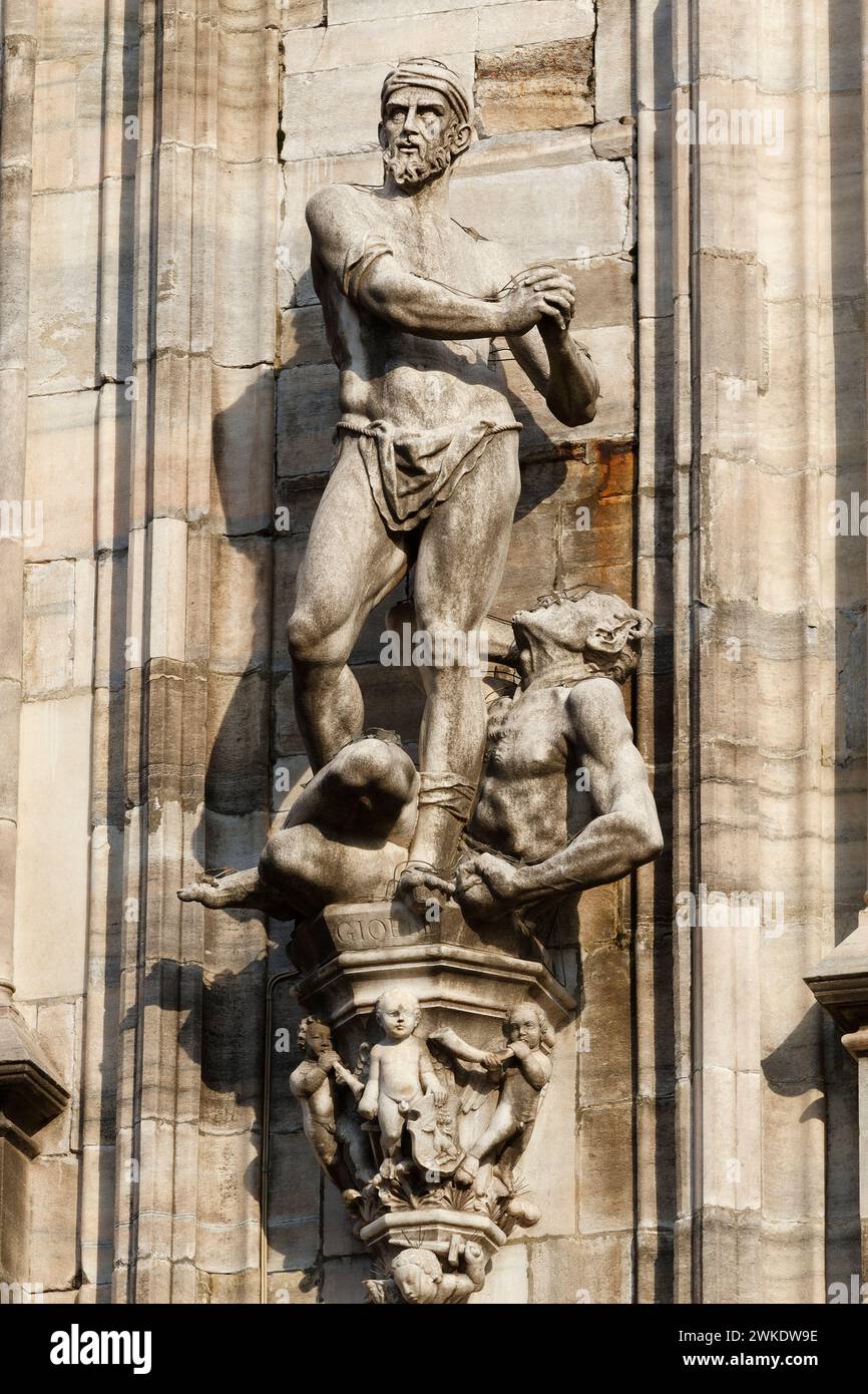 Job and devil - Milan Cathedral (Duomo) - Milan - Lombardy - Italy ...
